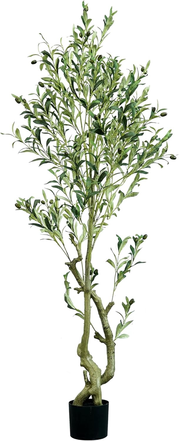 Artificial Olive Tree, 5FT Tall Fake Olive Trees for Indoor, Faux Olive ...