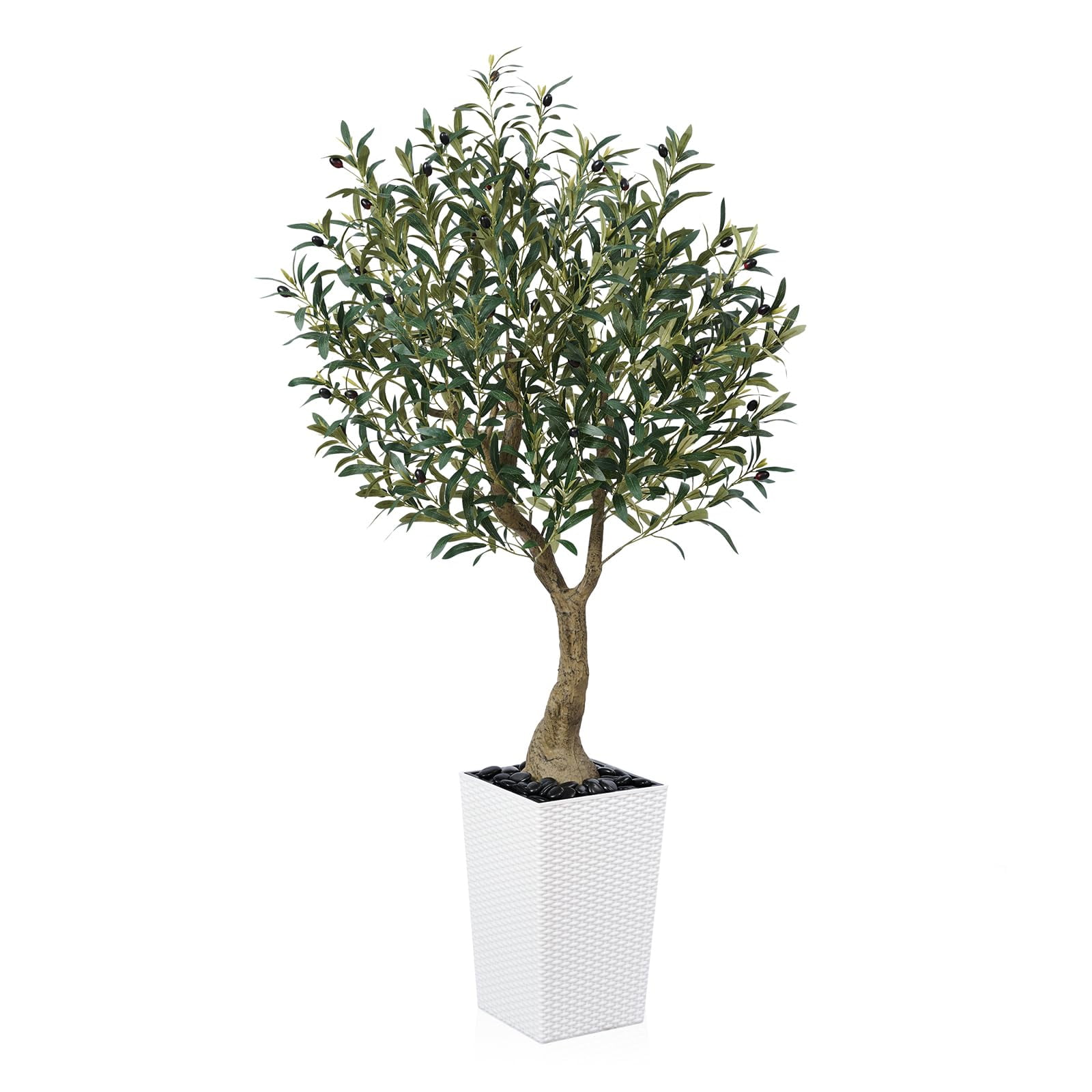 Artificial Olive Tree 5ft Tall Fake Plant for Indoor Outdoor Home ...