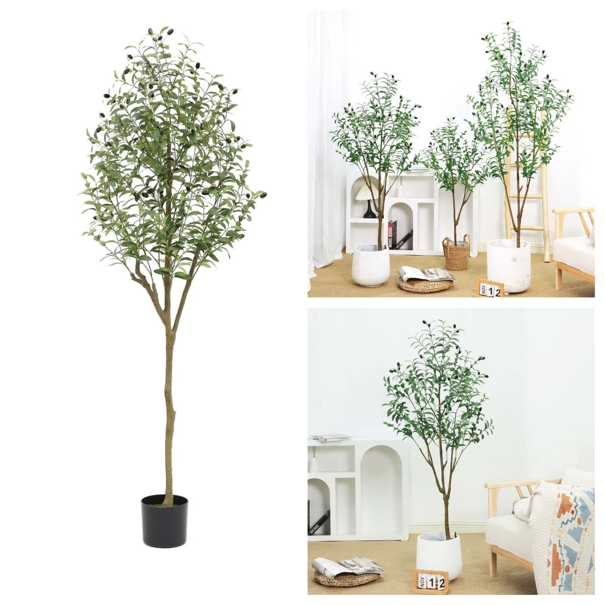 Artificial Olive Tree,6FT Indoor Artificial Plants Large Olive Tree ...