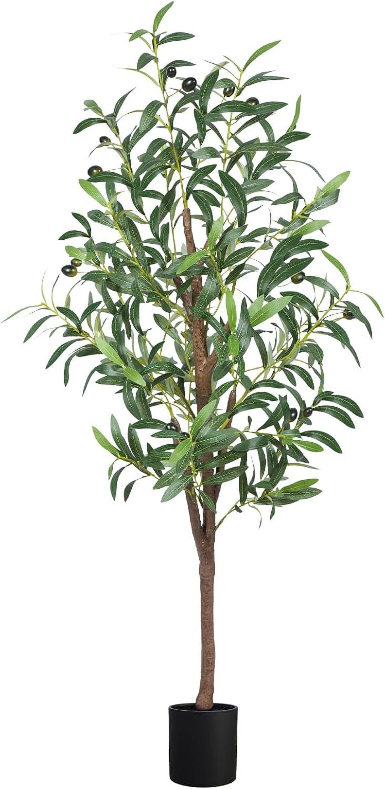 Artificial Olive Tree, 6FT Tall Faux Olive Trees 72in Outdoor Fake ...