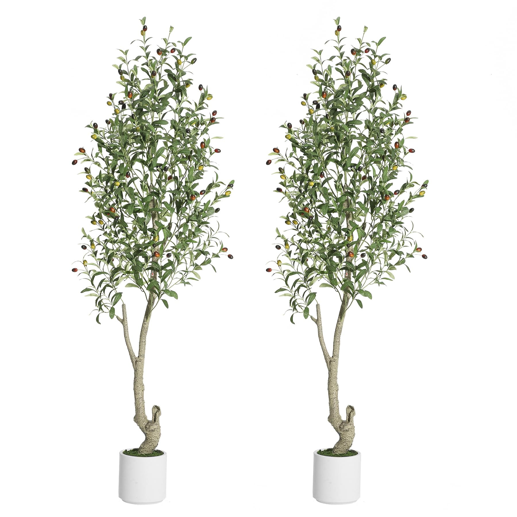 Artificial Olive Tree 6ft,Realistic Faux Plants Indoor with 84 High ...