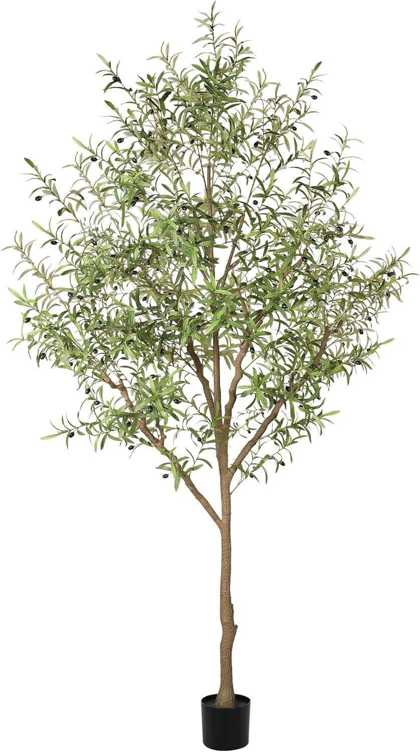 Artificial Olive Tree 9 Feet - Tall Faux Olive Tree 9ft (108in) - Olive ...