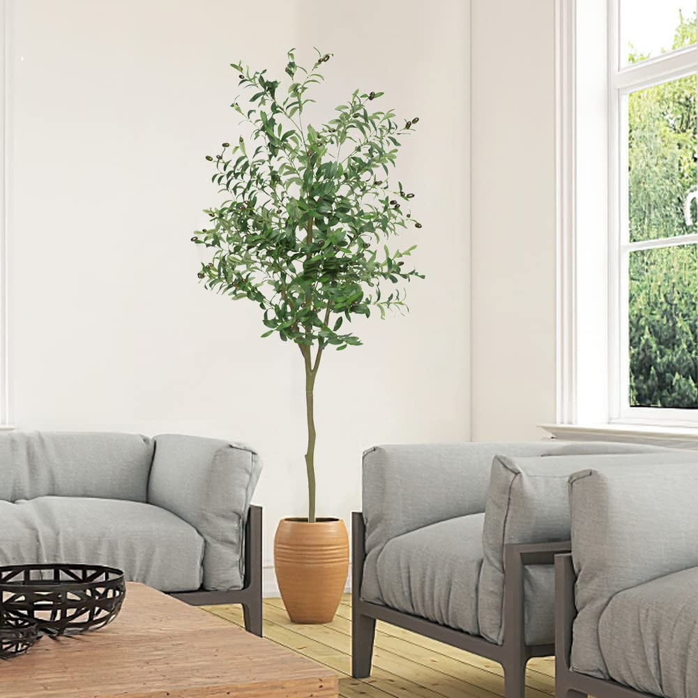 Artificial Olive Tree Faux Tree with Lifelike Olive Leaves Fake Olive ...