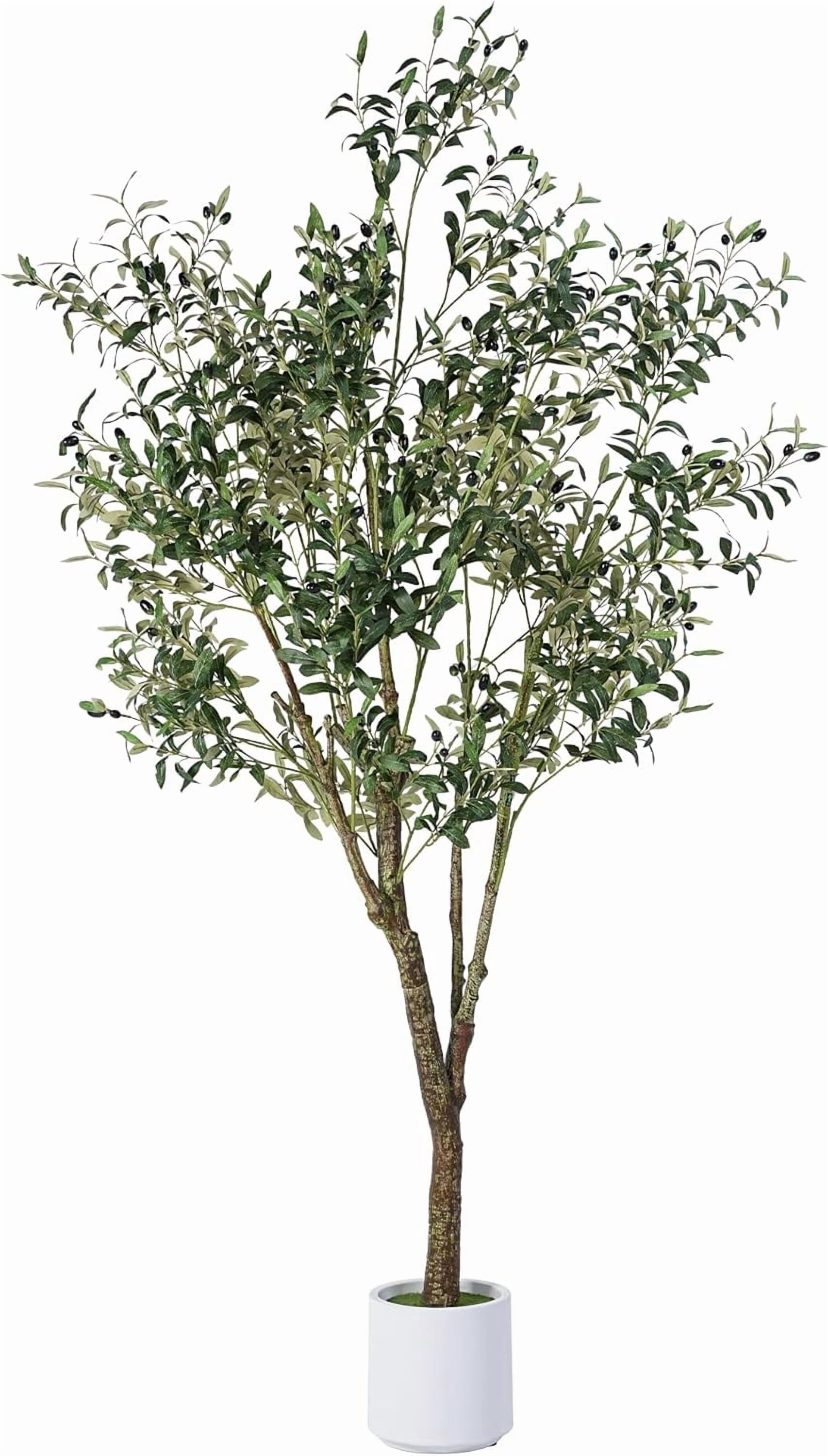 Artificial Olive Tree Indoor Fake Silk Plant with Realistic Trunk ...