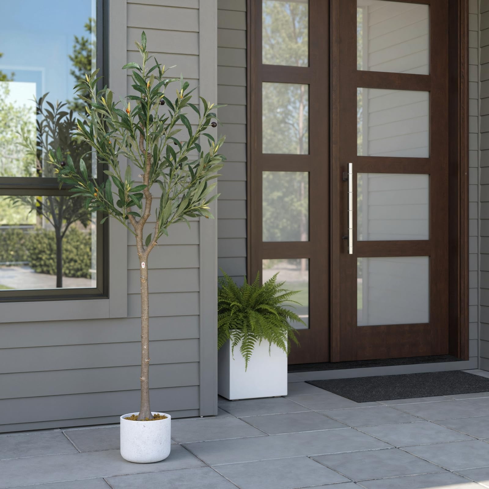 Artificial Olive Tree in Pot – Realistic Wooden Trunk & Lifelike Silk ...