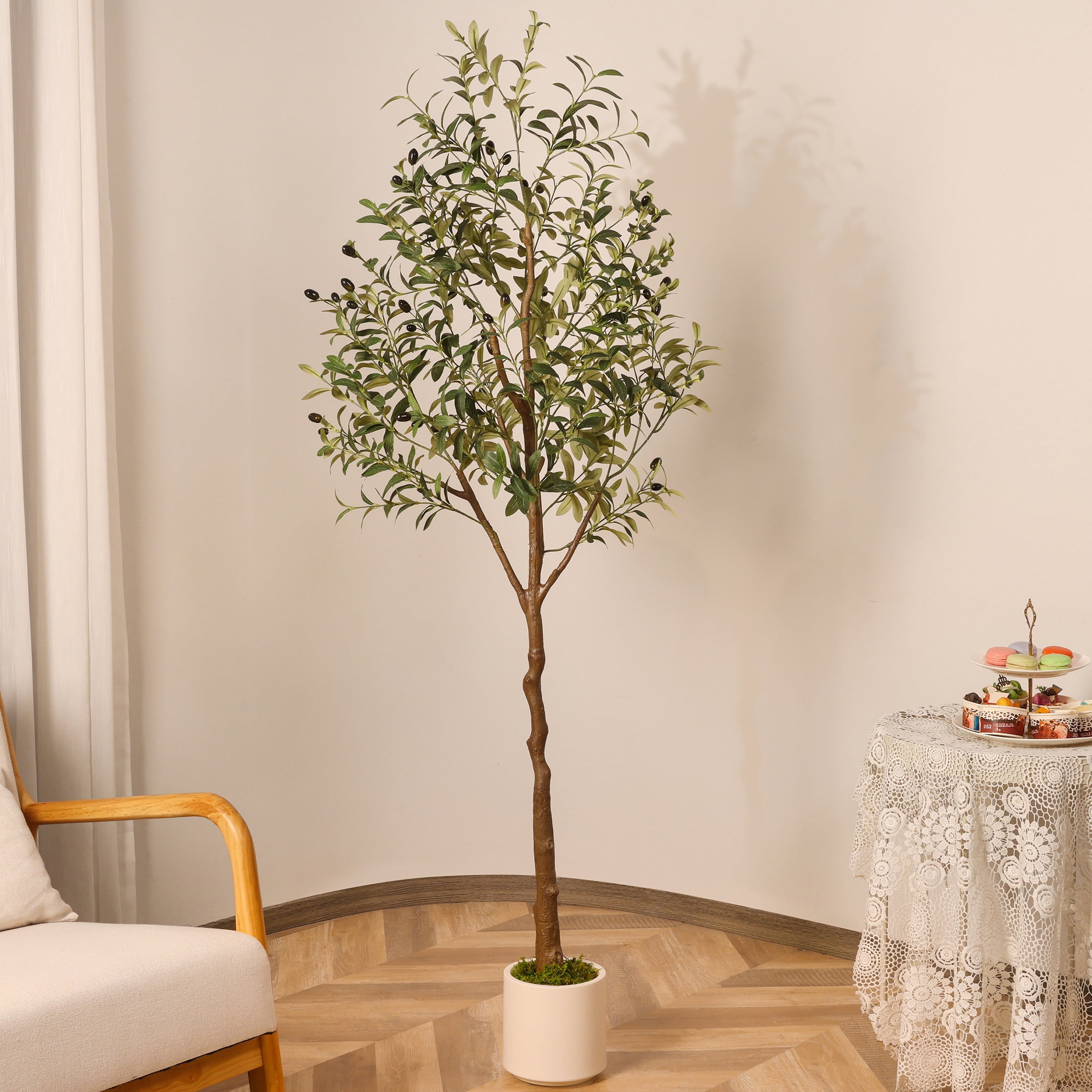 Artificial Olive Trees, 6 ft Tall Fake Olive Trees for Indoor, Faux ...
