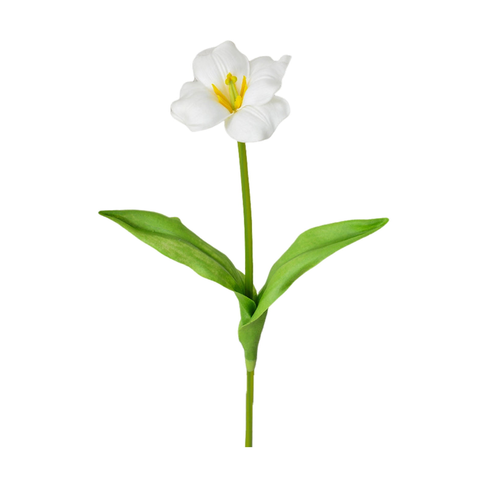 Artificial Opening Tulip with Stem, Colorful Fake Flower Home Office ...