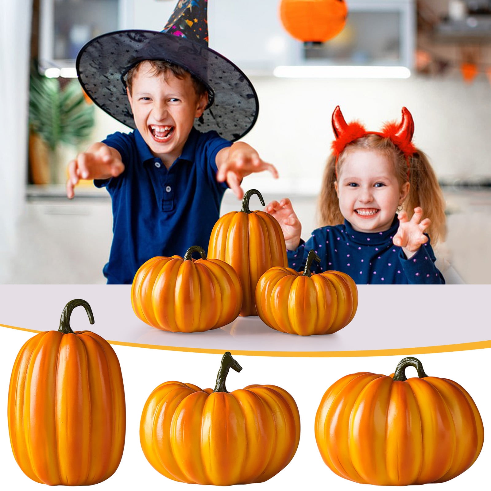 Artificial Orange Pumpkins Harvest Decorative Pumpkins Pumpkins for ...