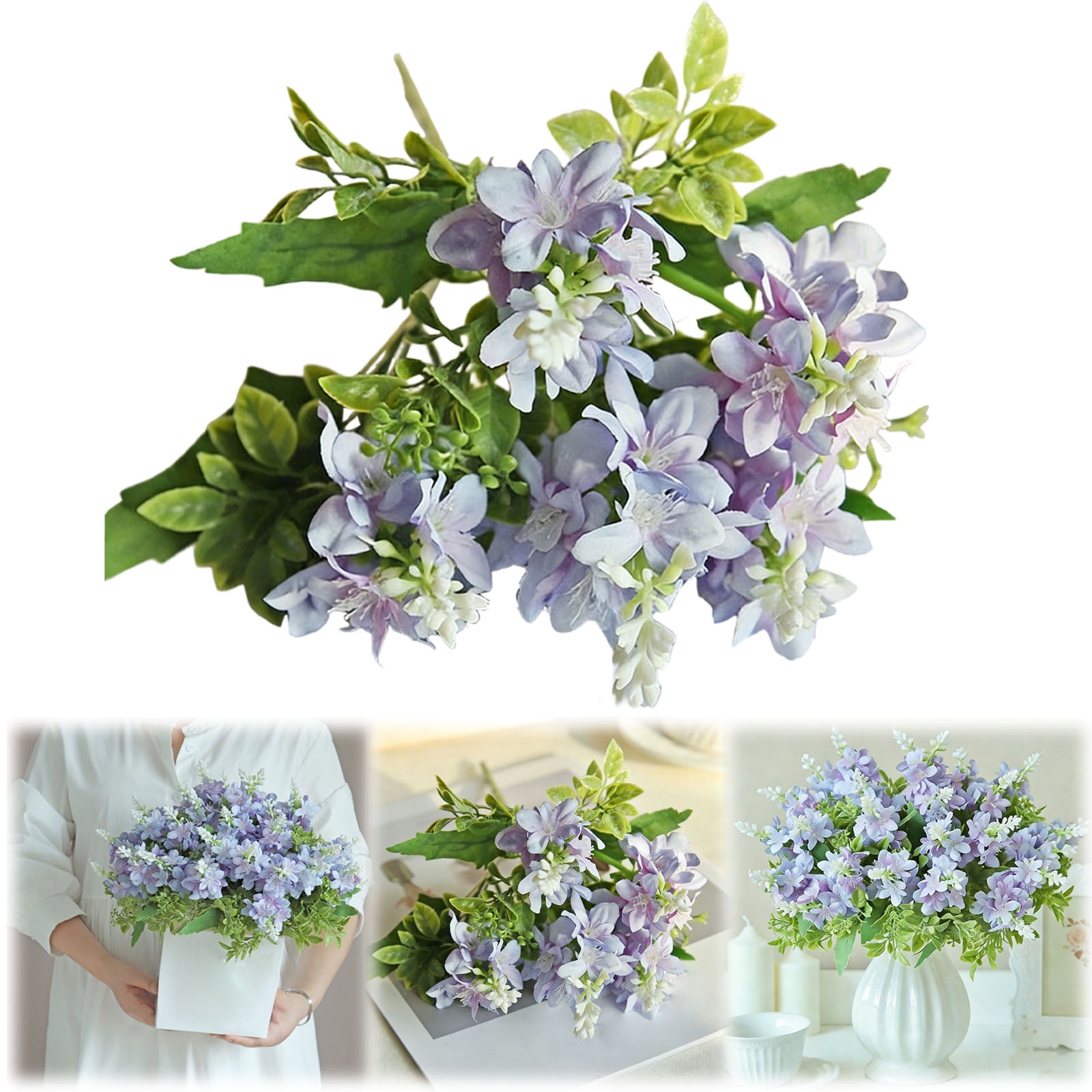 Artificial Orchid Bouquet, Plastic Faux Gloriosa Flowers for Wedding ...