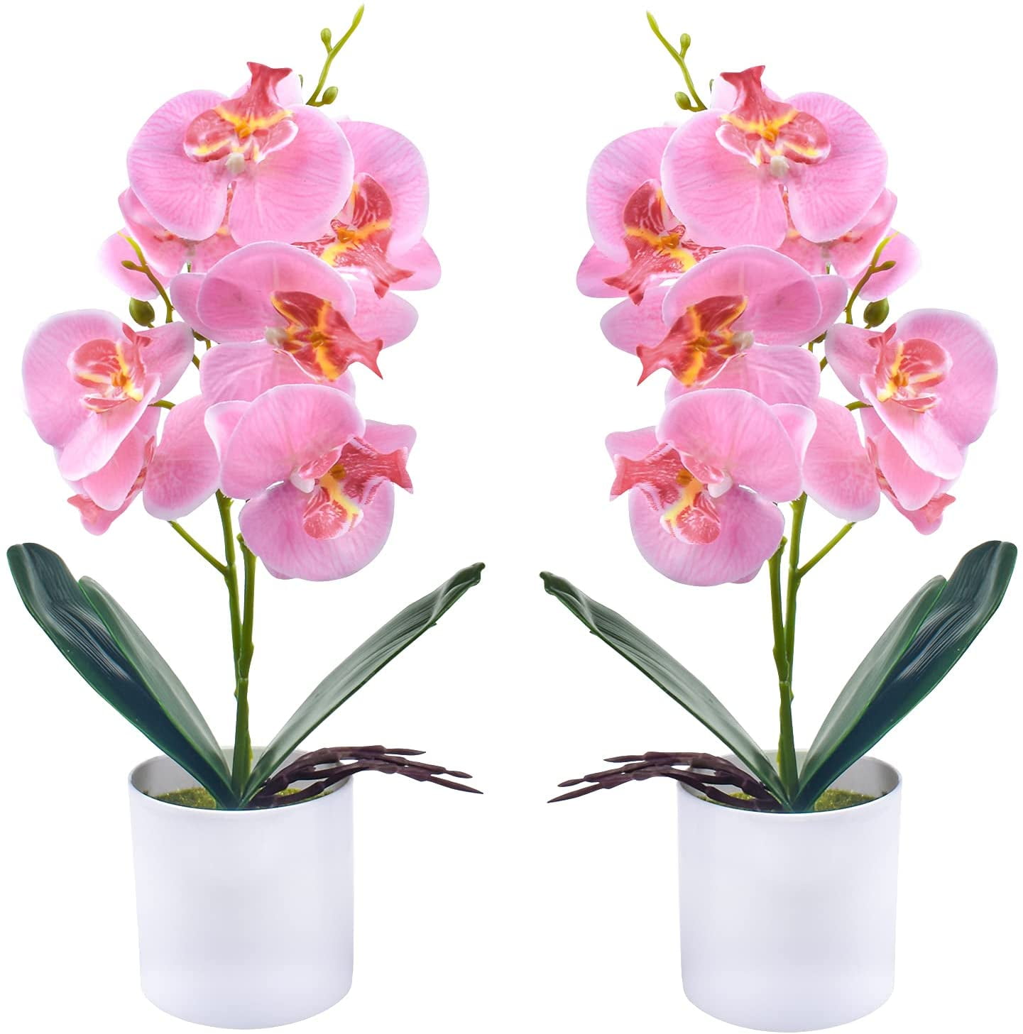 Artificial Orchid Flowers, Pieces Potted Orchid Flowers Fake Orchids ...