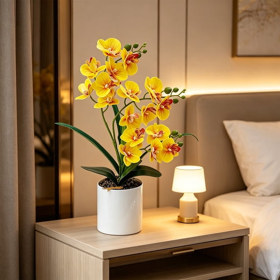 Artificial Orchid Pot, Lifelike, Realistic Detailing, Low Maintenance ...