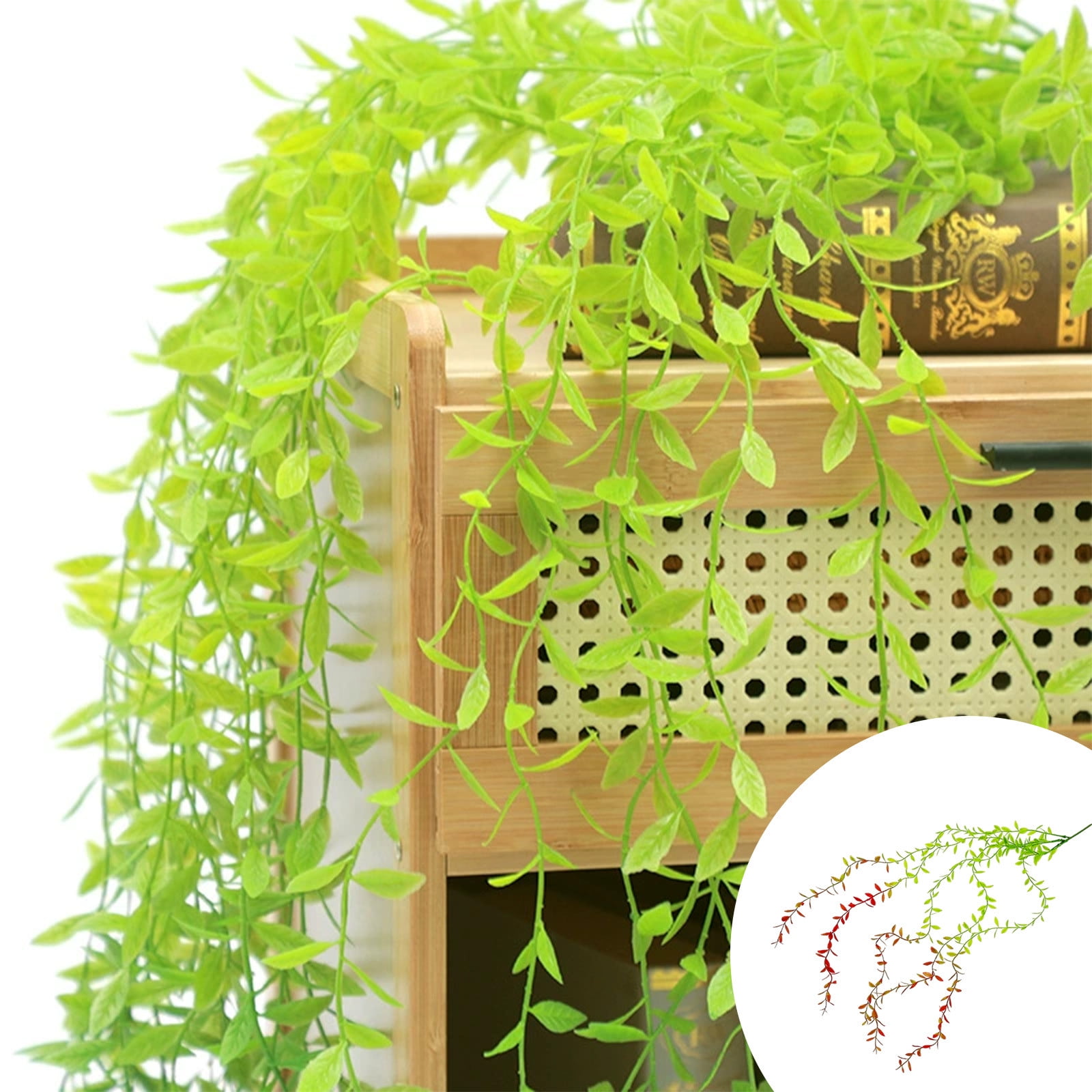 Artificial Osier Vine Green | High Simulation Wicker Leaf Rattan ...