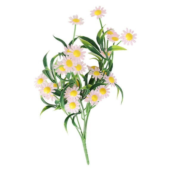 Artificial Outdoor Flowers 5 Prong Daisy Bunch UV Resistant Faux Plants ...