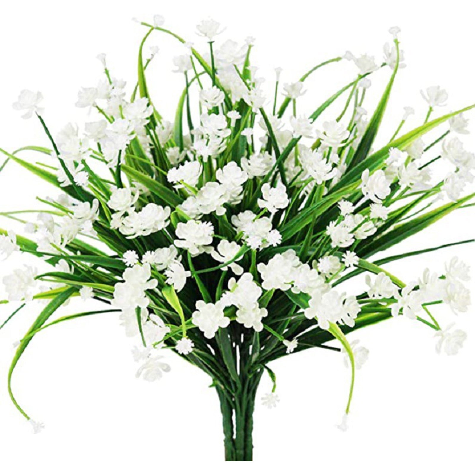 'Artificial Outdoor Flowers, Fake Green Shrubs, 8 Bundles, Realistic ...