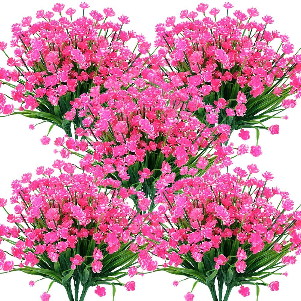 Artificial Outdoor Flowers Fake UV Resistant No Fade Greenery Faux ...