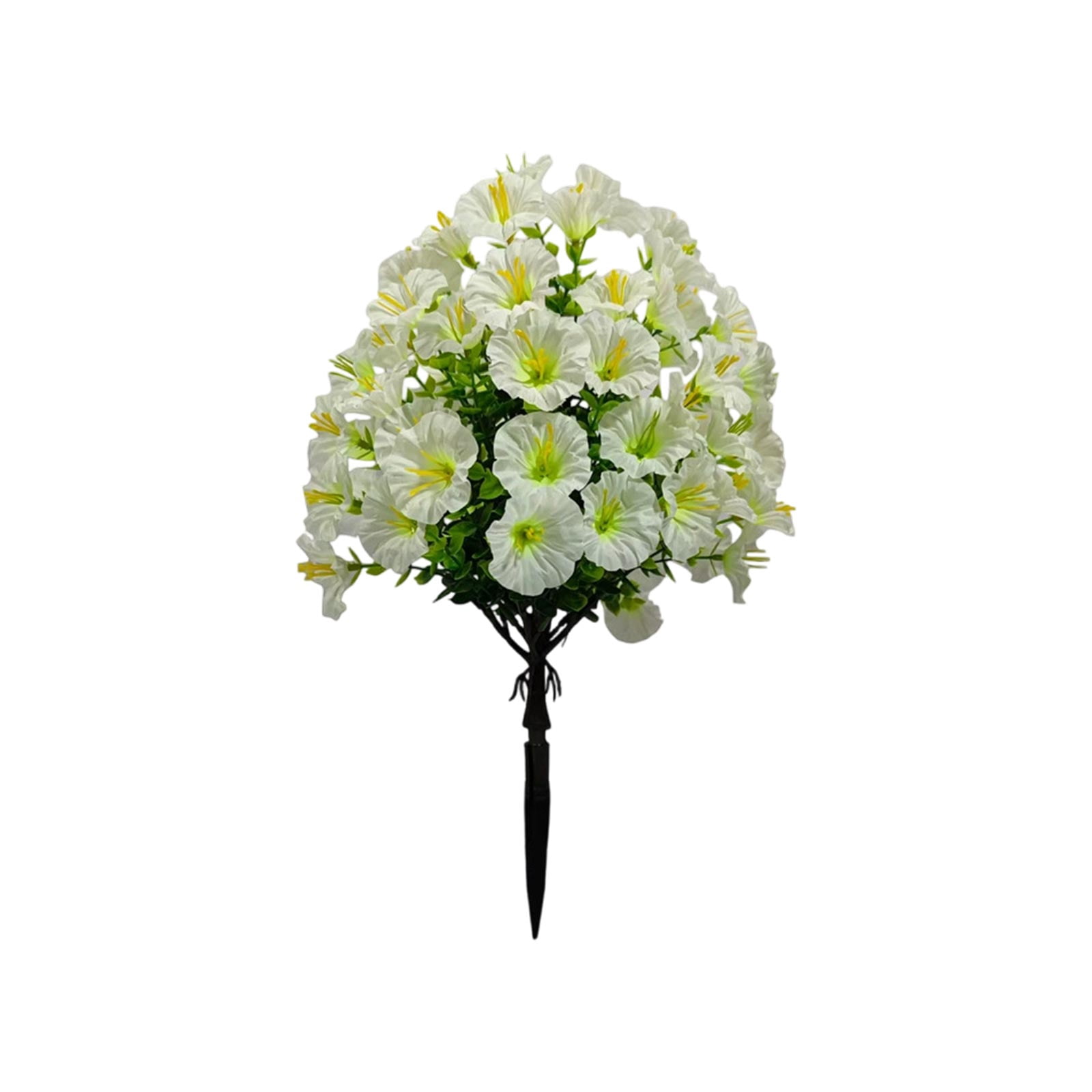 Artificial Outdoor Flowers Uv Resistant White Silk Flower Stakes ...
