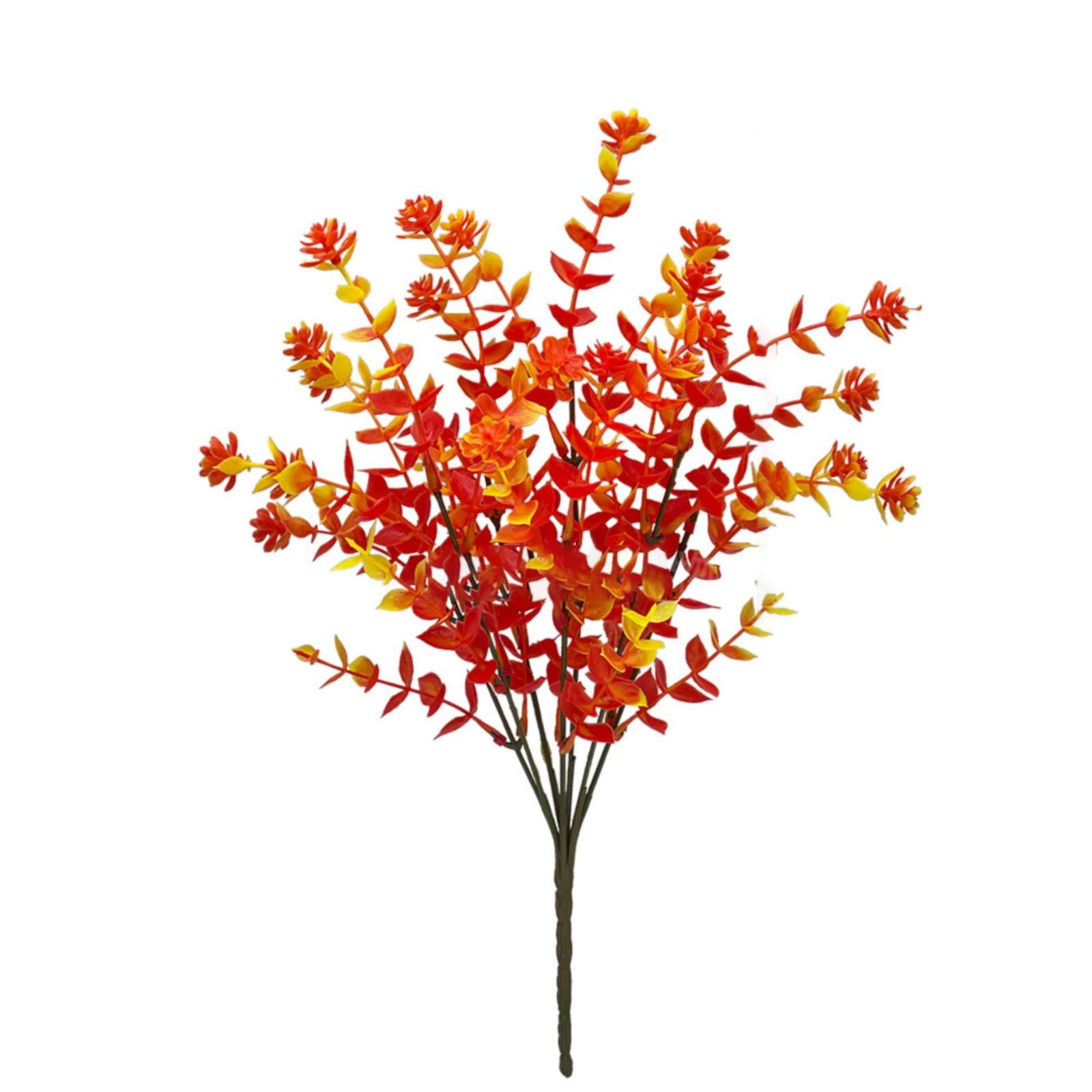 Artificial Outdoor Mums 1 Pc Artificial Eucalyptus Stems Faux Outdoor ...