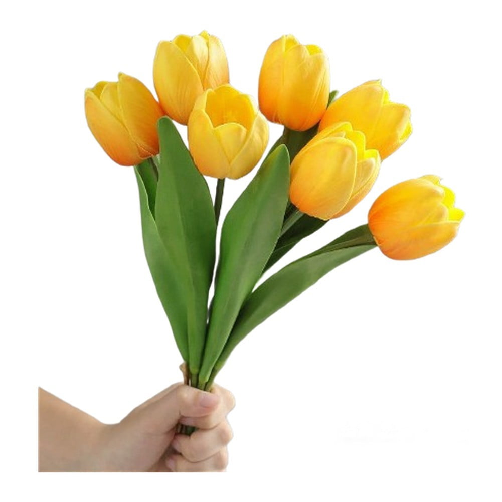 Artificial PU Tulip Bouquet Real Touch Flower Arrangement for Wedding ...