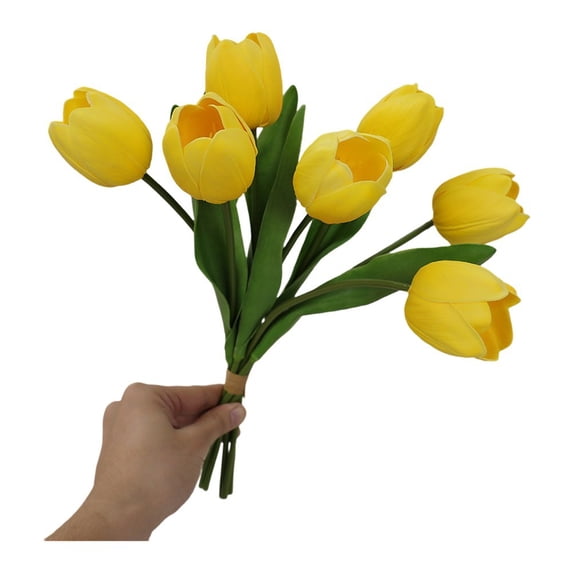 Artificial PU Tulip Bouquet Real Touch Flower Arrangement for Wedding ...