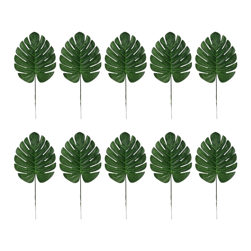 Artificial Palm Leaves with Faux Stems Tropical Plant Leaves,Monstera ...