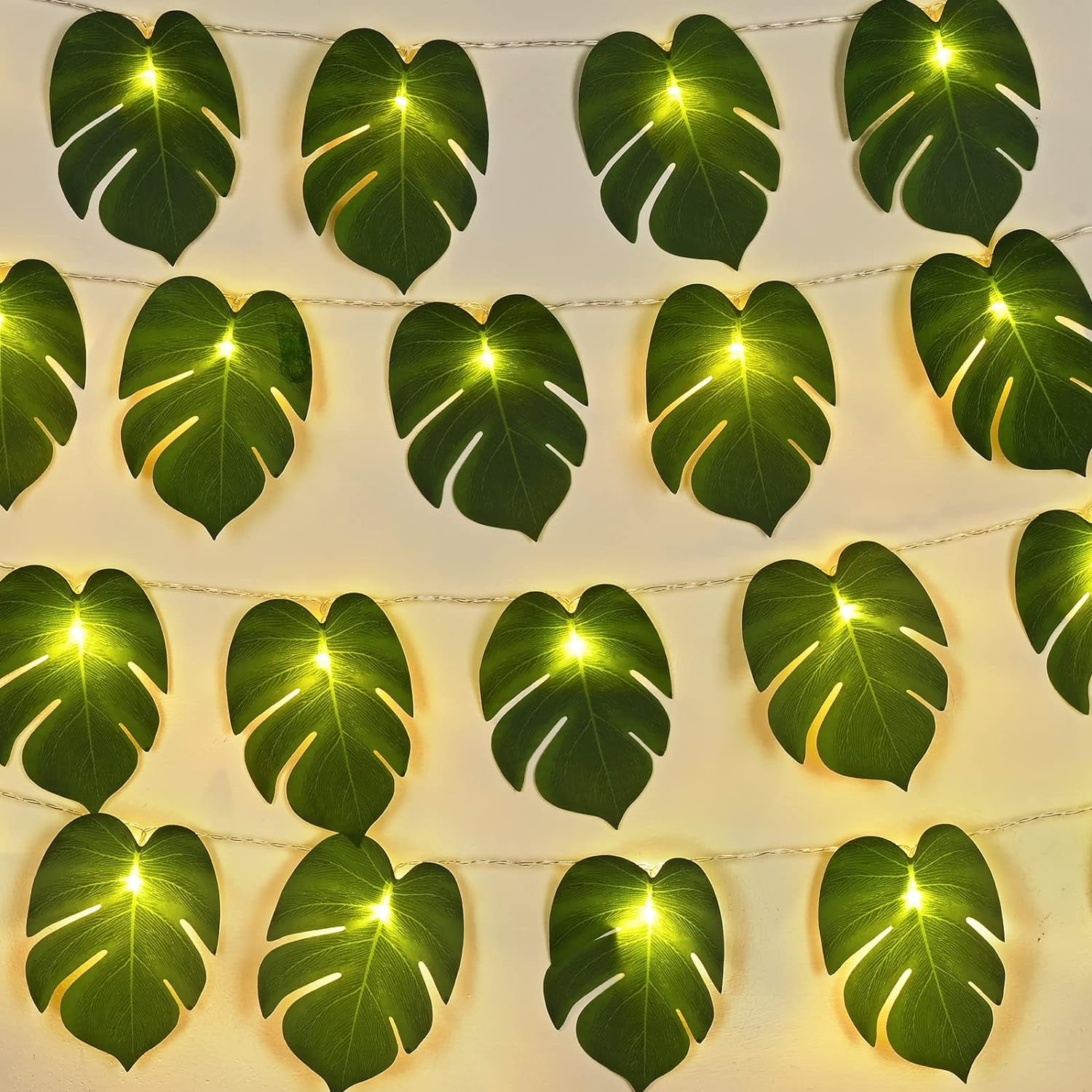 Artificial Palm Leaves Lights,Tropical Fake Vine Leaf Lights for ...