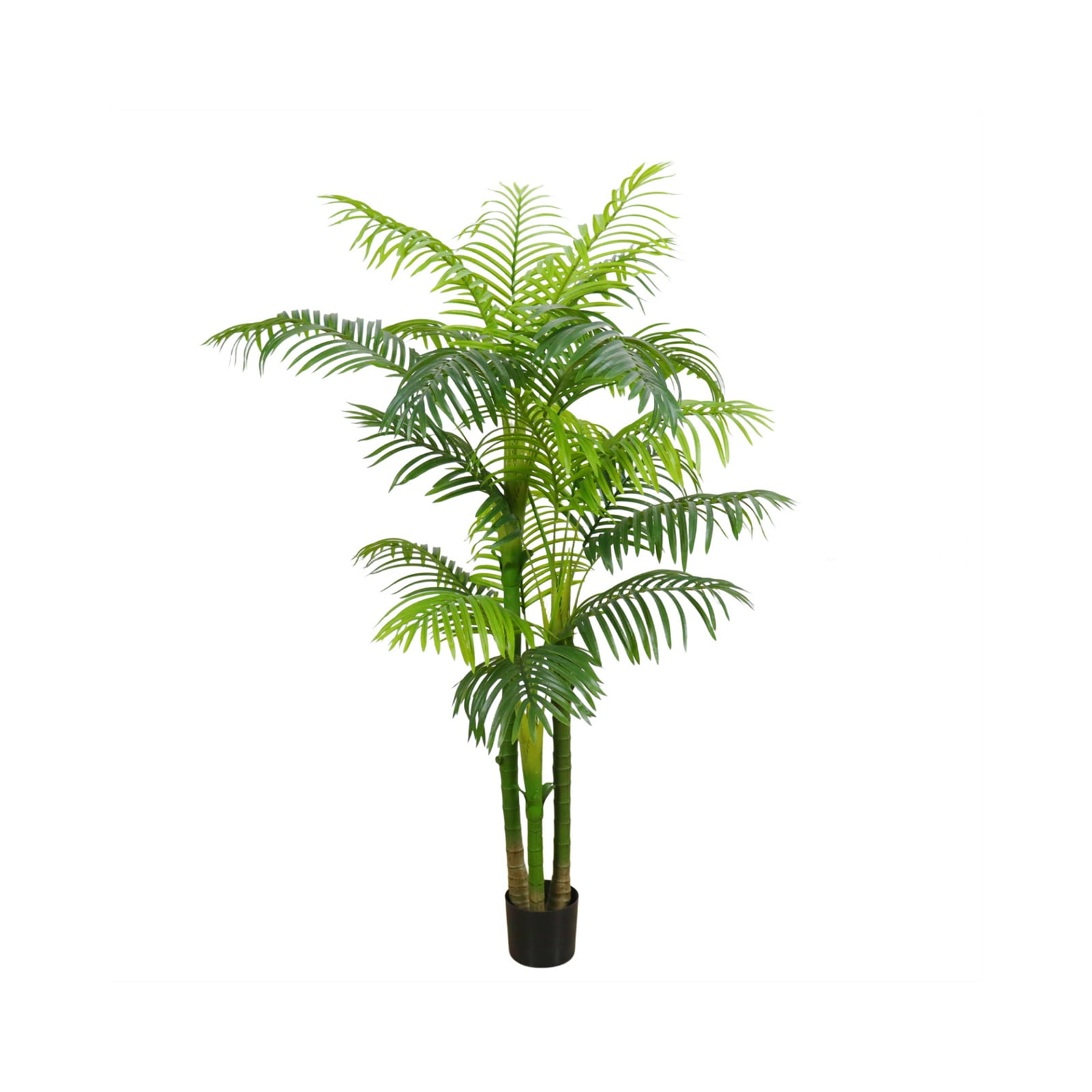 Artificial Palm Tree Green Large Tropical Palm Faux Plant In Pot With ...