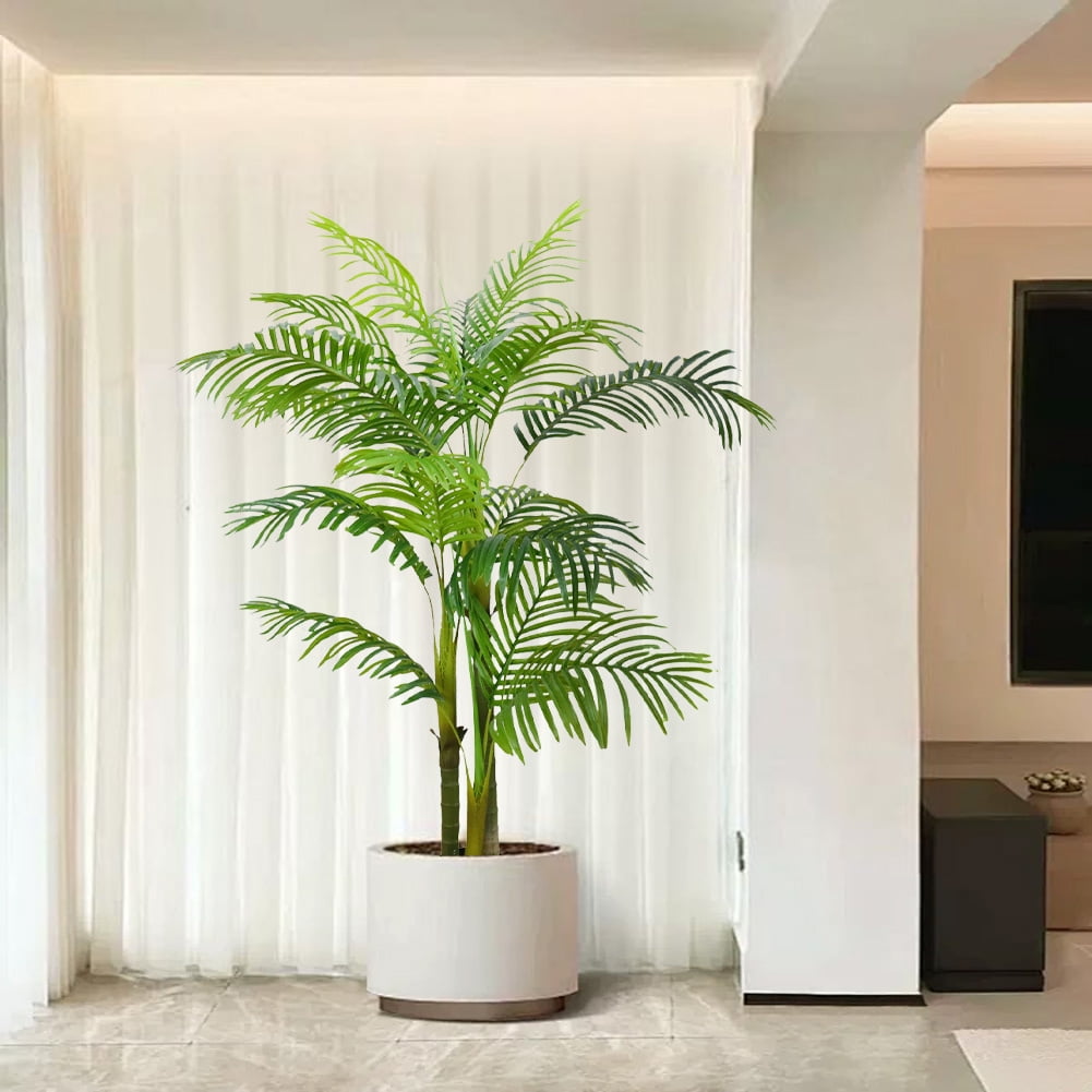 Artificial Palm Tree, Home Office Decor Large Tropical Palm Faux Plant ...