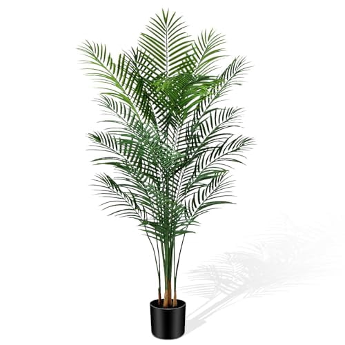 Artificial Palm Tree Outdoor 6ft, Large Fake Tropical Areca Palm Tree ...