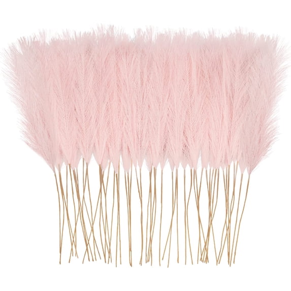 Artificial Pampas Grass 50 PCS Pink Short Floral Branches Vase Filler ...