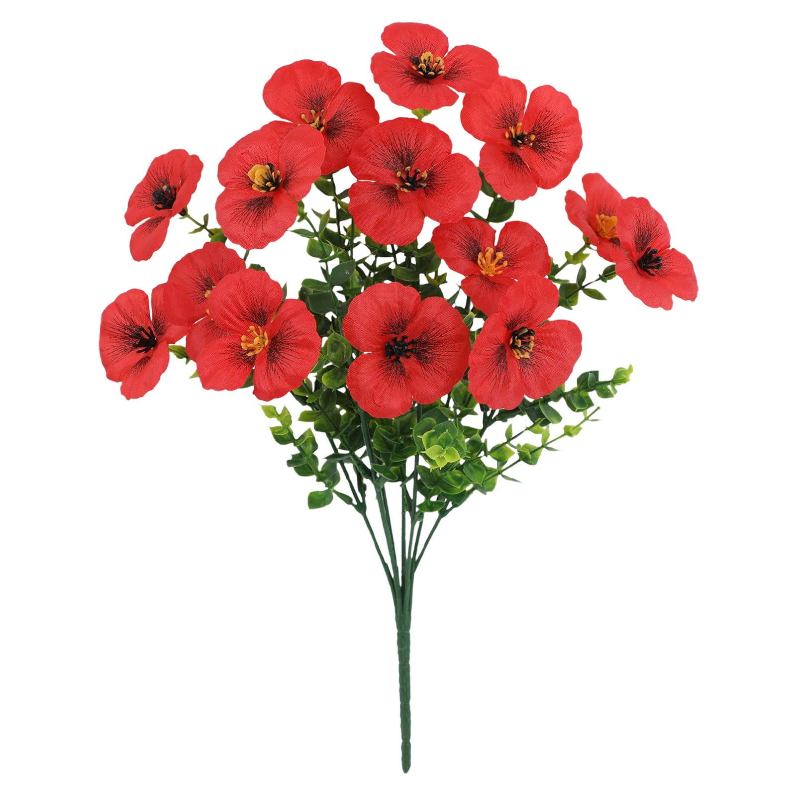 Artificial Pansy Bouquet,Faux Pansy Flowers,Uv Resistant Fake Flowers ...