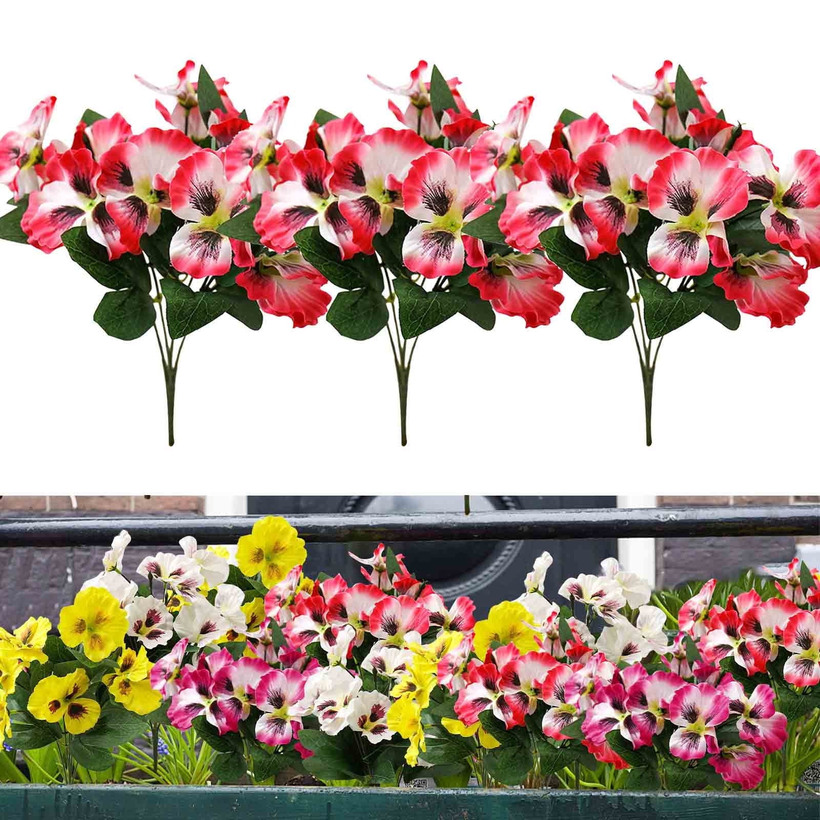 Artificial Pansy Flowers, Outdoor Wedding Photography Decor, Butterfly ...