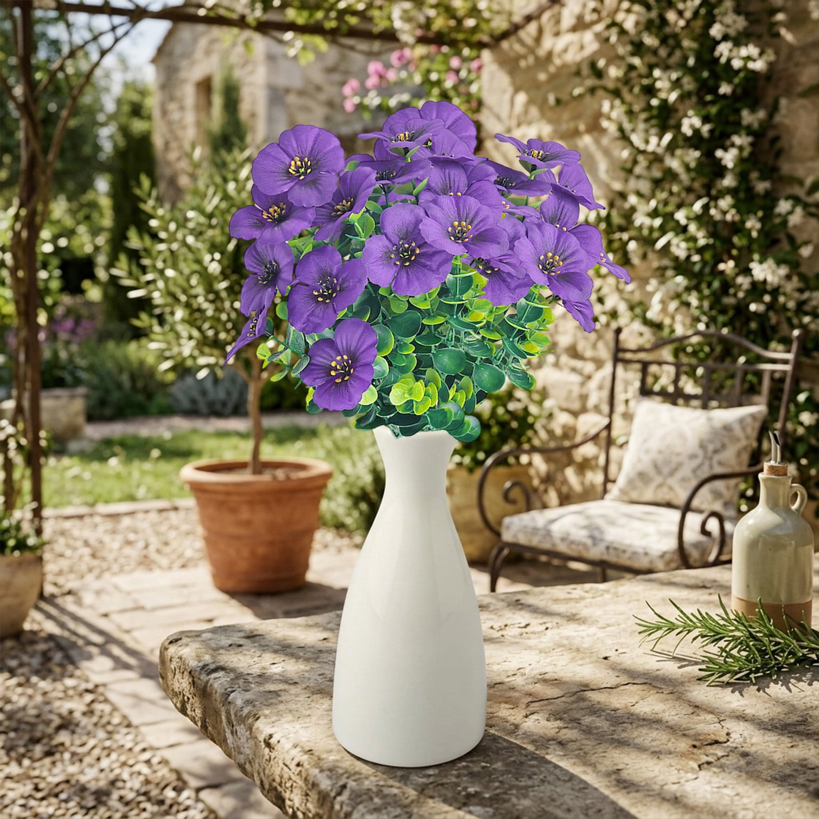 Artificial Pansy Flowers - Realistic Fake Flower Stems Lifelike ...