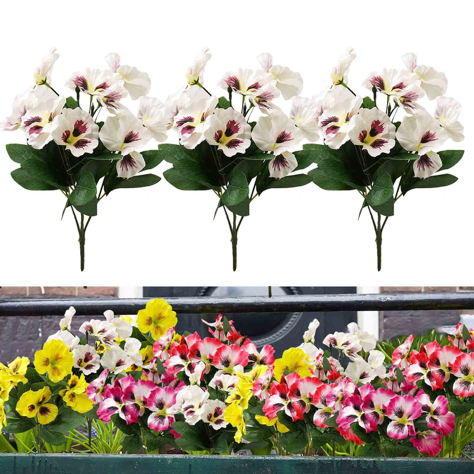 Artificial Pansy Flowers, Wedding Decor, Durable Plastic, Realistic ...