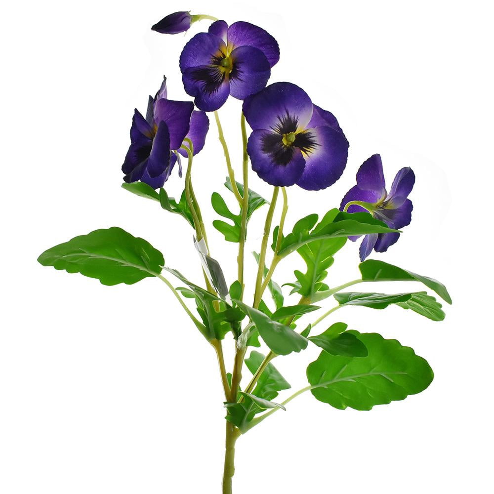 Artificial Pansy Spray, Purple, 16-1/2-Inch - Walmart.com