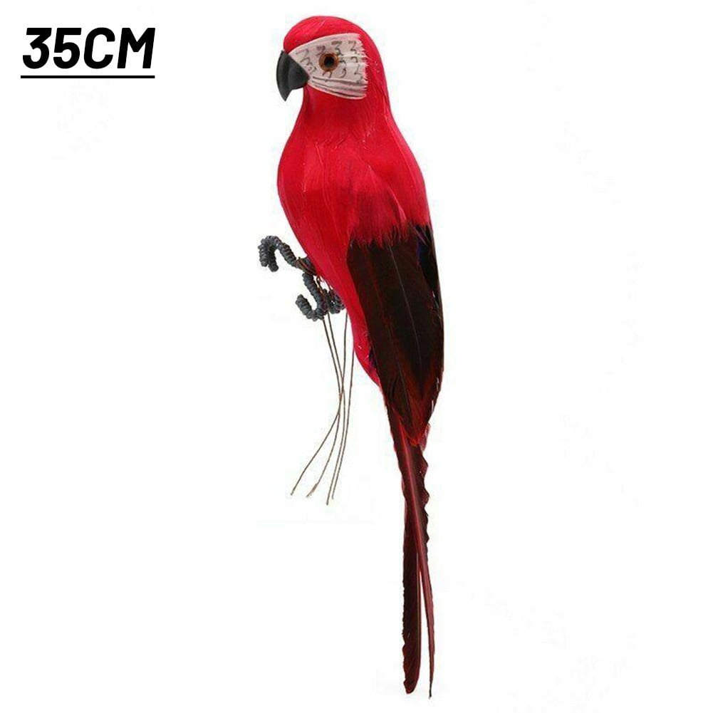 Artificial Parrot Simulation Fake Birds Model, Red, Home Garden Yard ...