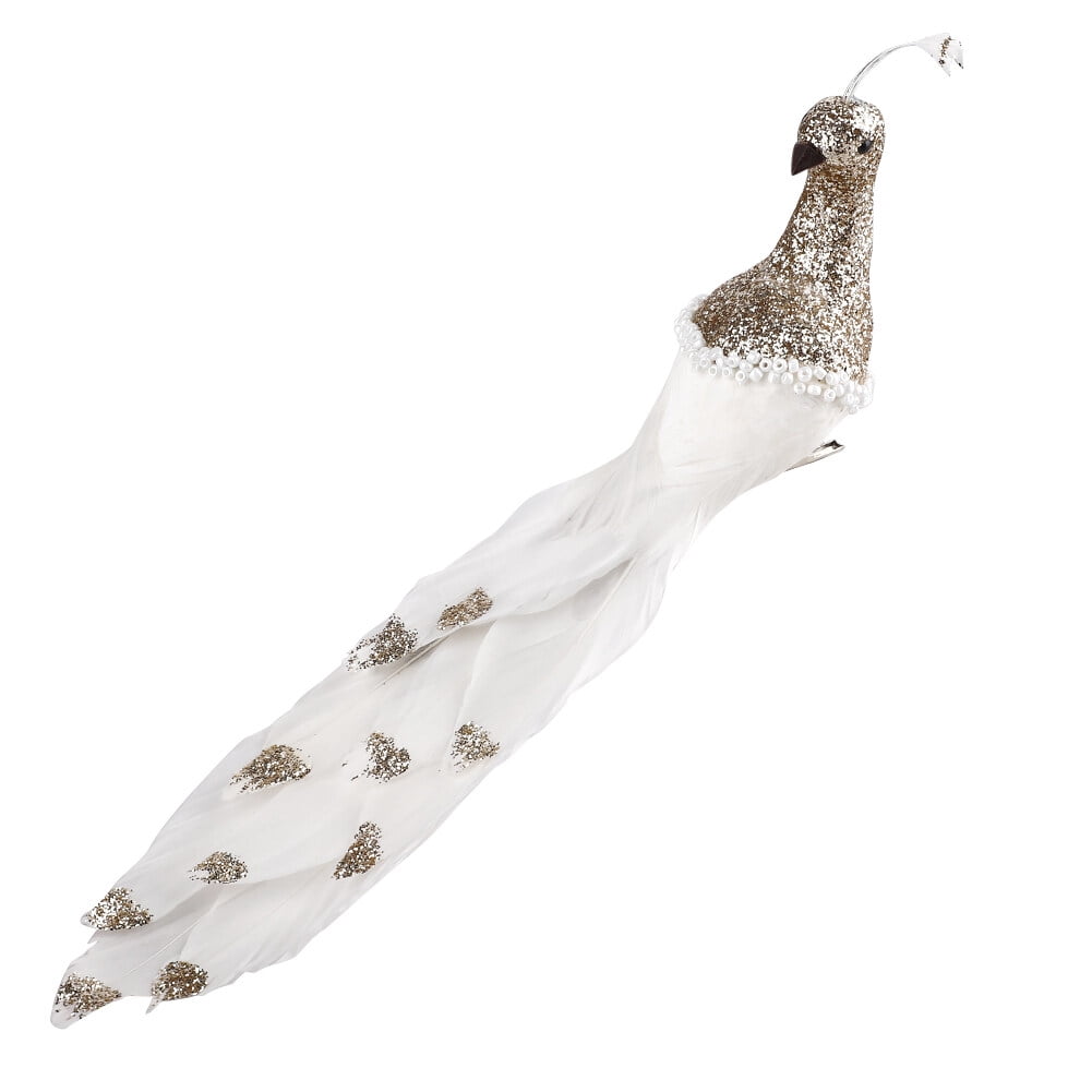 Artificial Peacock Model Lovely Realistic Foam Feathers Bird Miniature ...