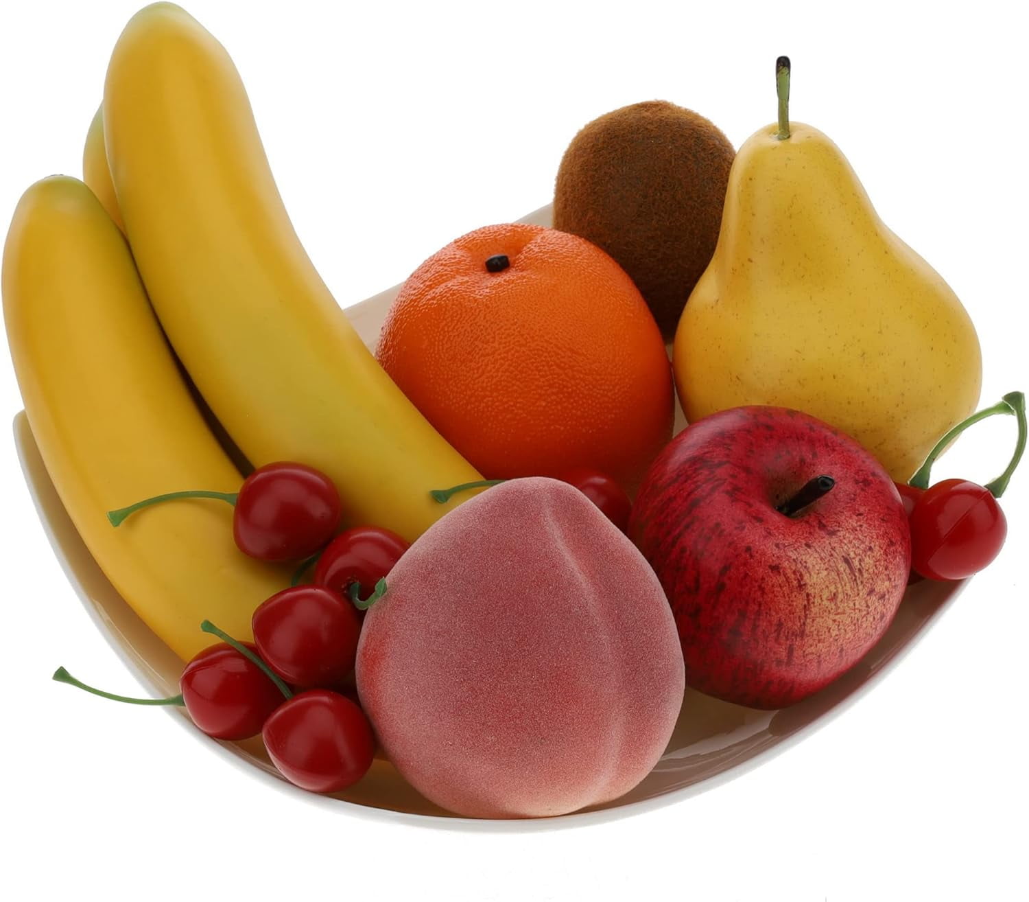 Artificial Pear Apple Banana Peach Kiwi Orange Cherry Bunche Decoration ...