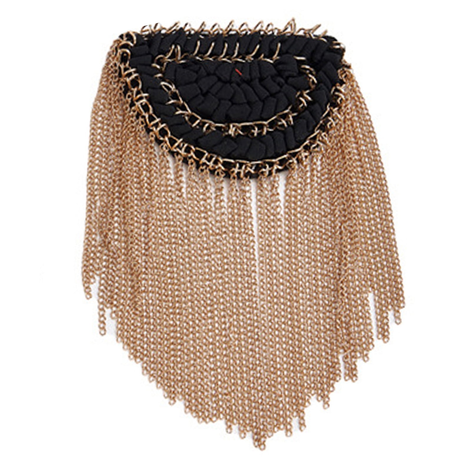 Artificial Pearls Studded Epaulet Metal Tassels Epaulette Shoulder ...
