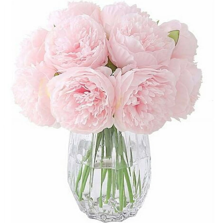 Artificial Peonies 10 Heads Silk Peony Fake Flower for Wedding Home Office Hotel Windowsill Decoration Table Centerpieces 2 Bouquets Light Pink Walmart