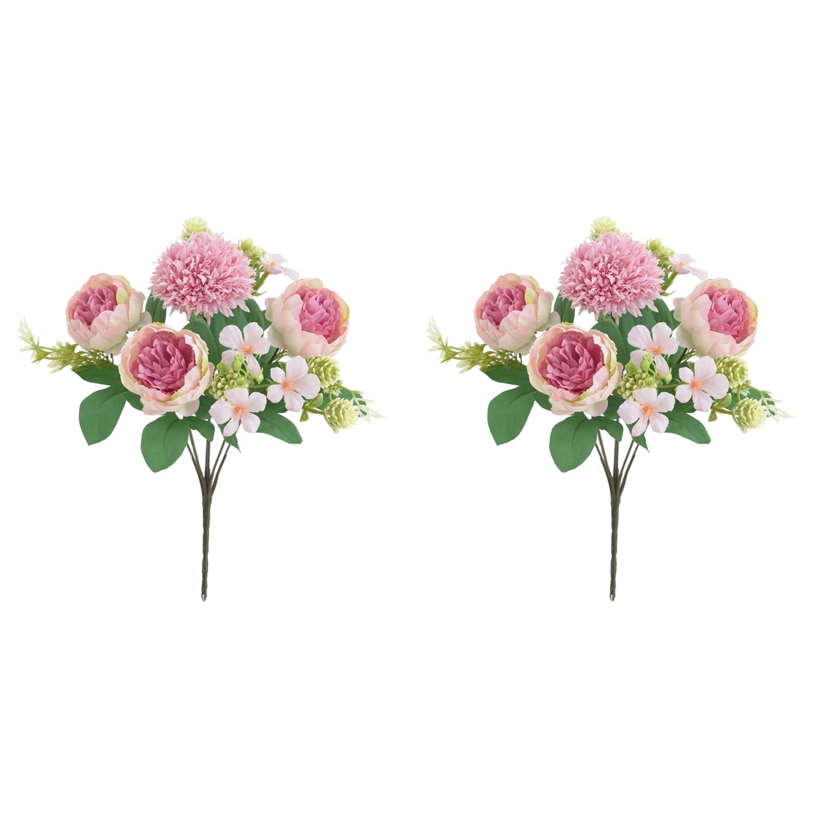 Artificial Peonies Flowers Small Bouquet Arrangements Home Indoor Decor ...