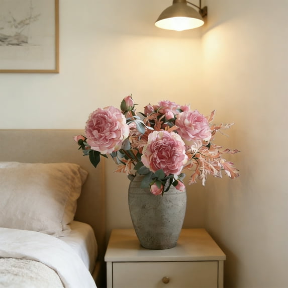 Artificial Peony Flower Decorations for Bedroom Home Decor Holiday ...