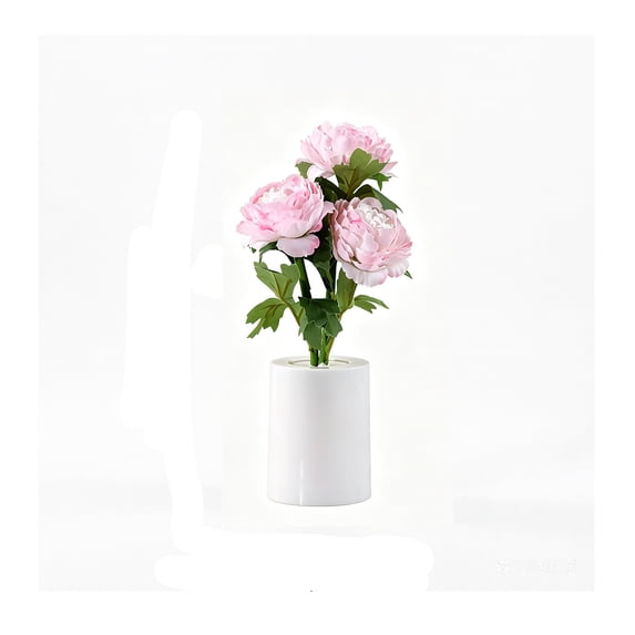 Artificial Peony Flower Night Light Simulation Fake Flower Bedside Lamp ...