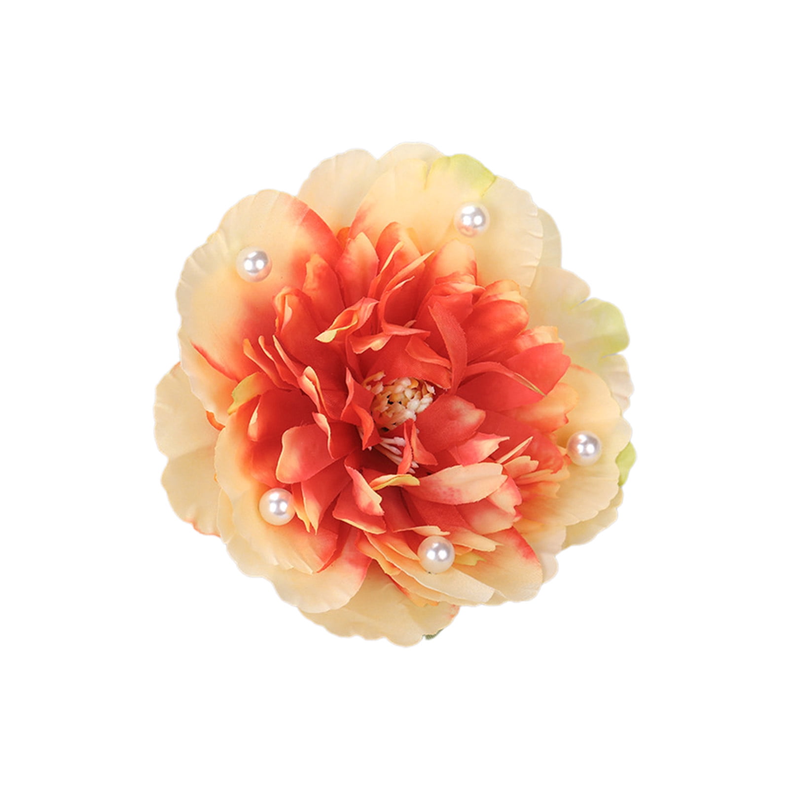 Artificial Peony Flower Shape Hairpin with Pearl Beads Hair Clip for ...