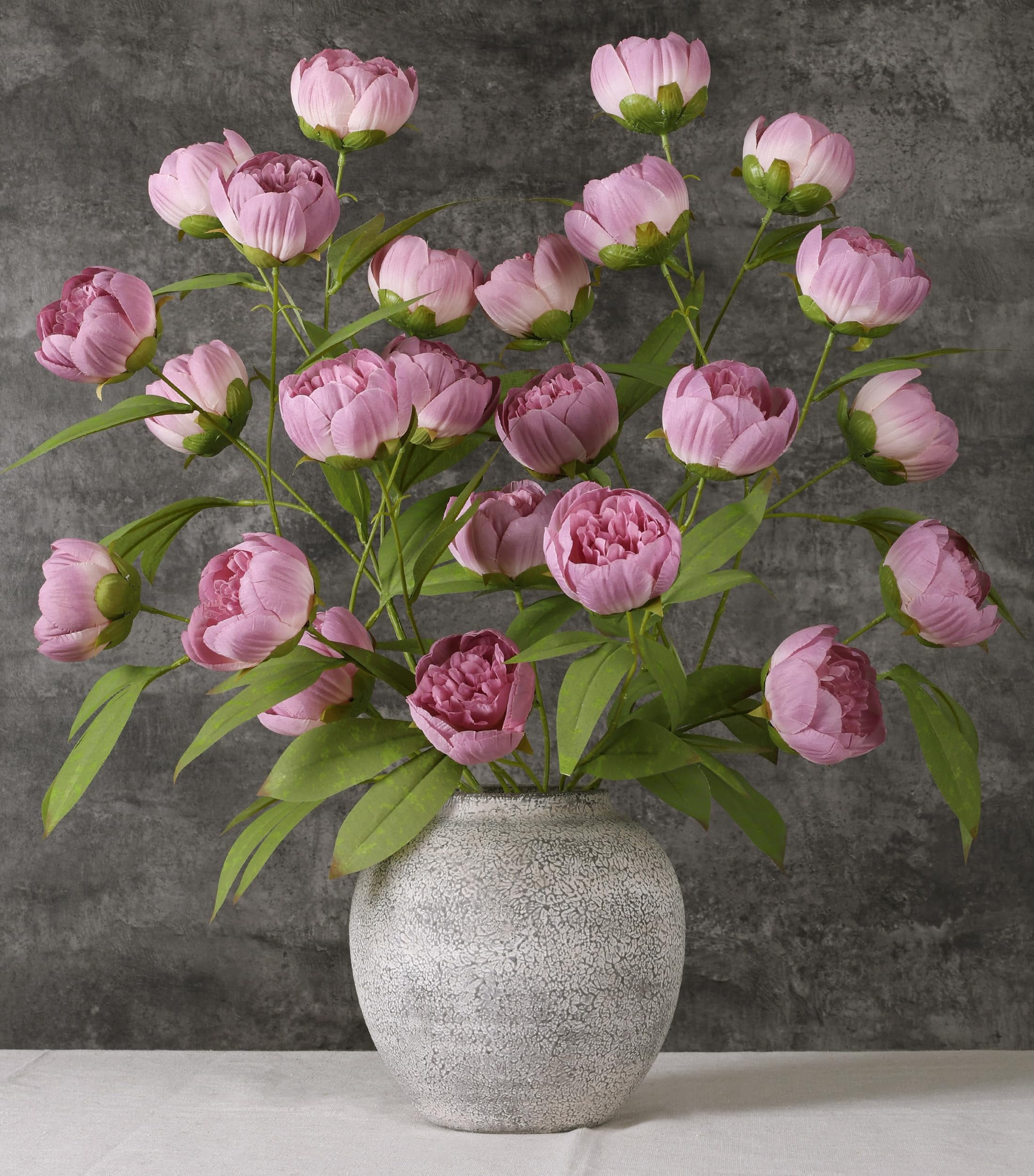 Artificial Peony Flowers Dull Pink 27 Inch Branches DIY Bouquet ...