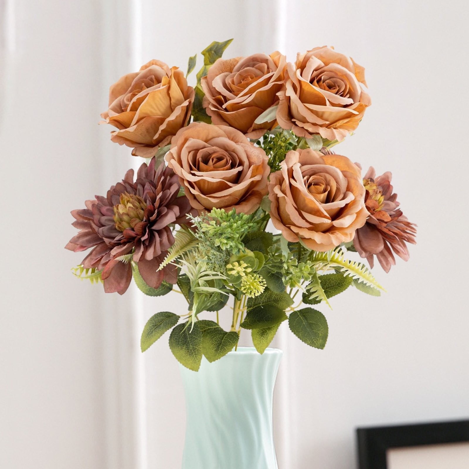 Artificial Peony Silk Florals Mix Silk Peony Rose Faux Flower Hydrangea ...