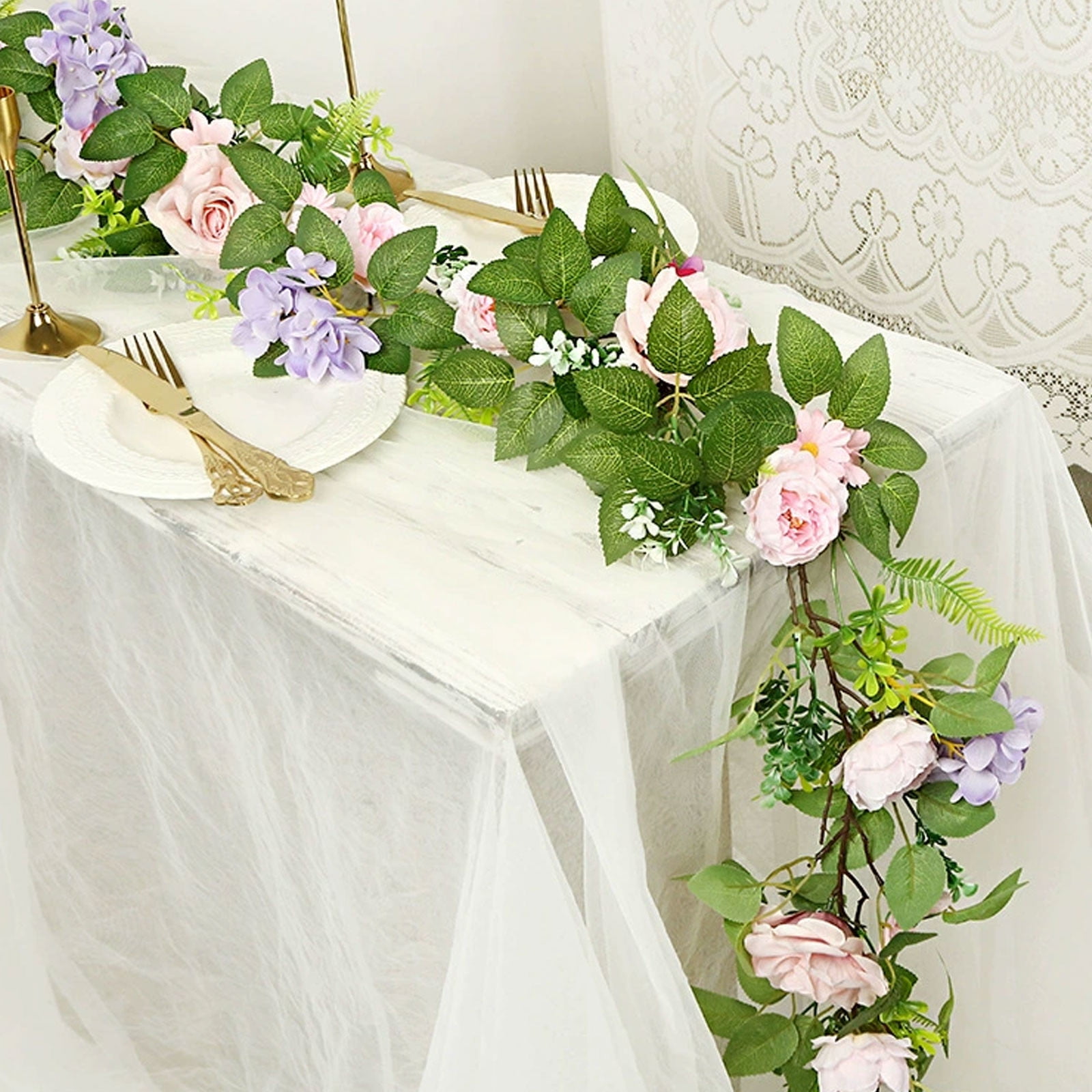 Artificial Peony Vine Garland - Fake Rattan Greenery for Wedding ...