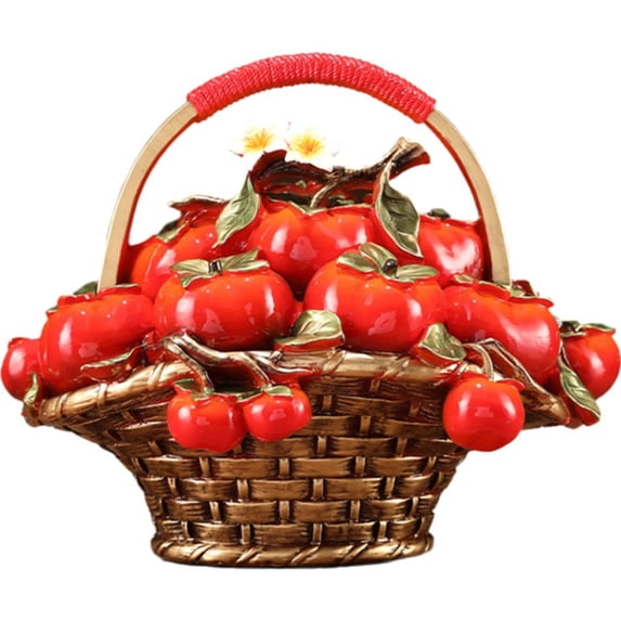 Artificial Persimmon Tree Fruit Basket Fake Persimmon Tree Simulation ...