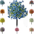 Artificial Petunias with Ground Stake - UV Resistant & Waterproof Faux ...