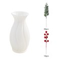 Artificial Pine Branches 10.4 Inch with Red Berry Stems 7 Inch, Cedar ...