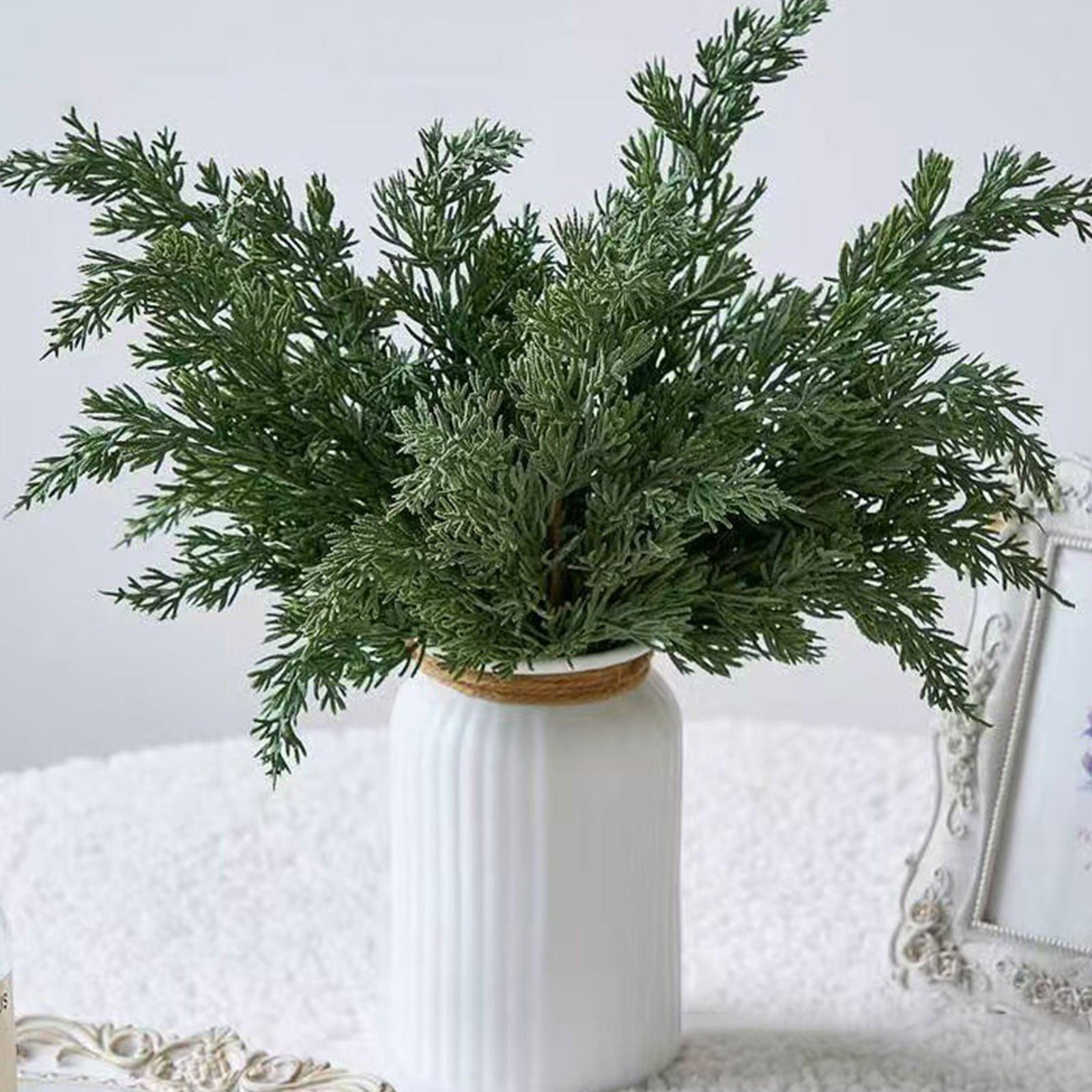 Artificial Pine Branches 13.8in Fake Christmas Tree Stemss for Wreaths ...